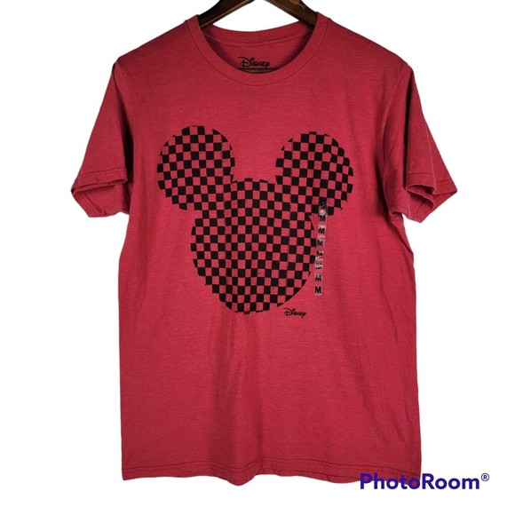 Disney | Tops | Disney Mickey Mouse Checkered Graphic Tee Shirt Size ...